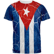 Distressed Cuban Flag All Over Mens T Shirt – Old Glory