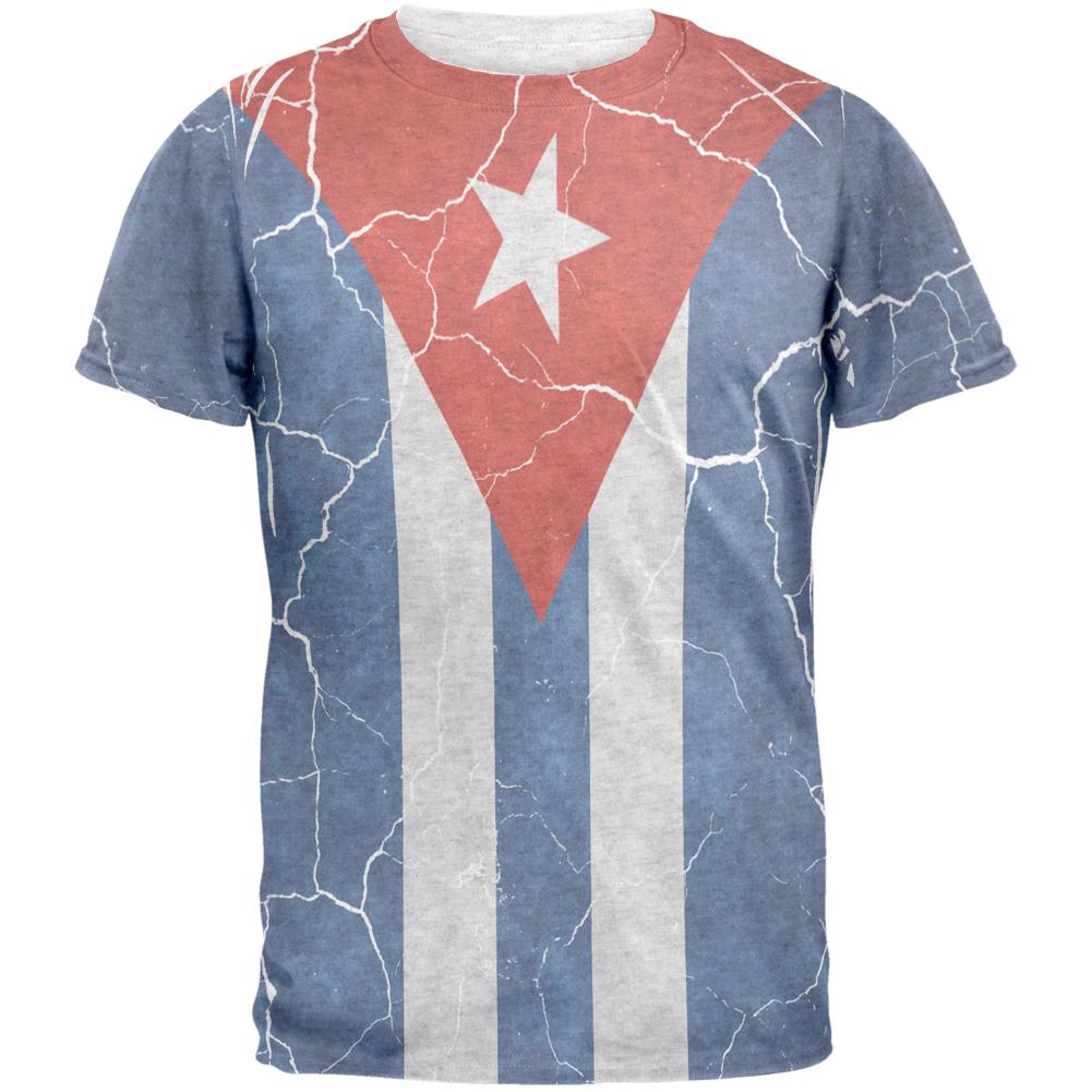Distressed Cuban Flag Mens T Shirt – Old Glory