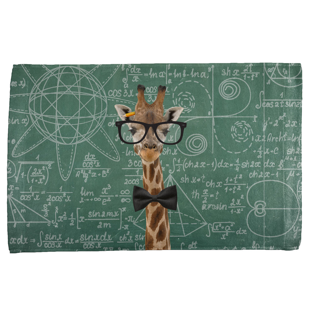 Giraffe Geek Math Formulas All Over Hand Towel – Old Glory