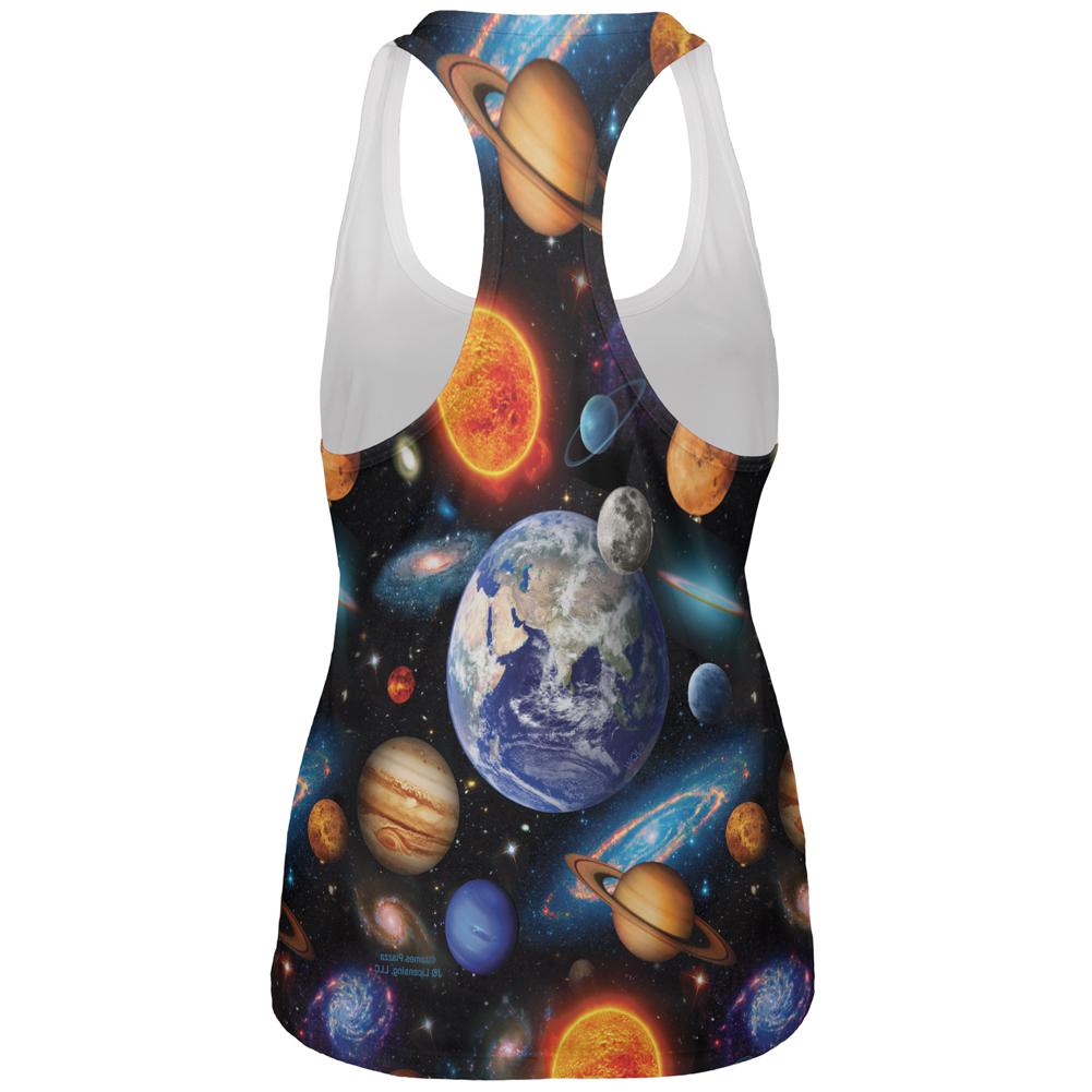 Galaxy Solar System All Over Womens Work Out Tank Top – Old Glory
