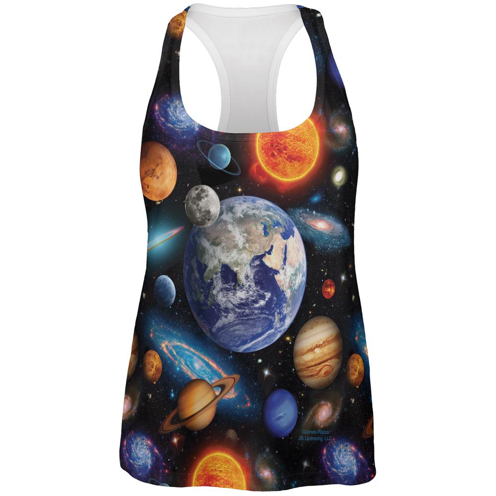 Galaxy Solar System All Over Womens Work Out Tank Top – Old Glory