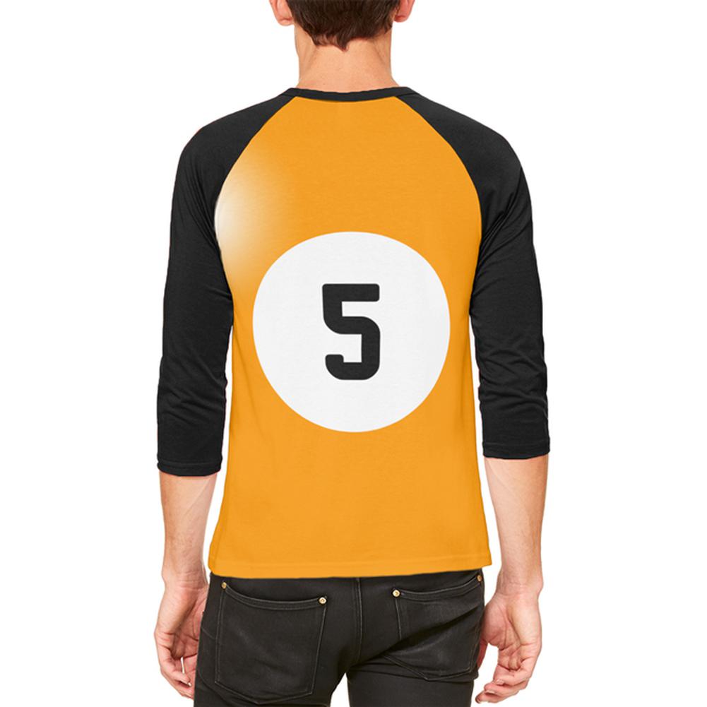 Halloween Billiard Pool Ball Five Costume All Over Mens Raglan T Shirt ...