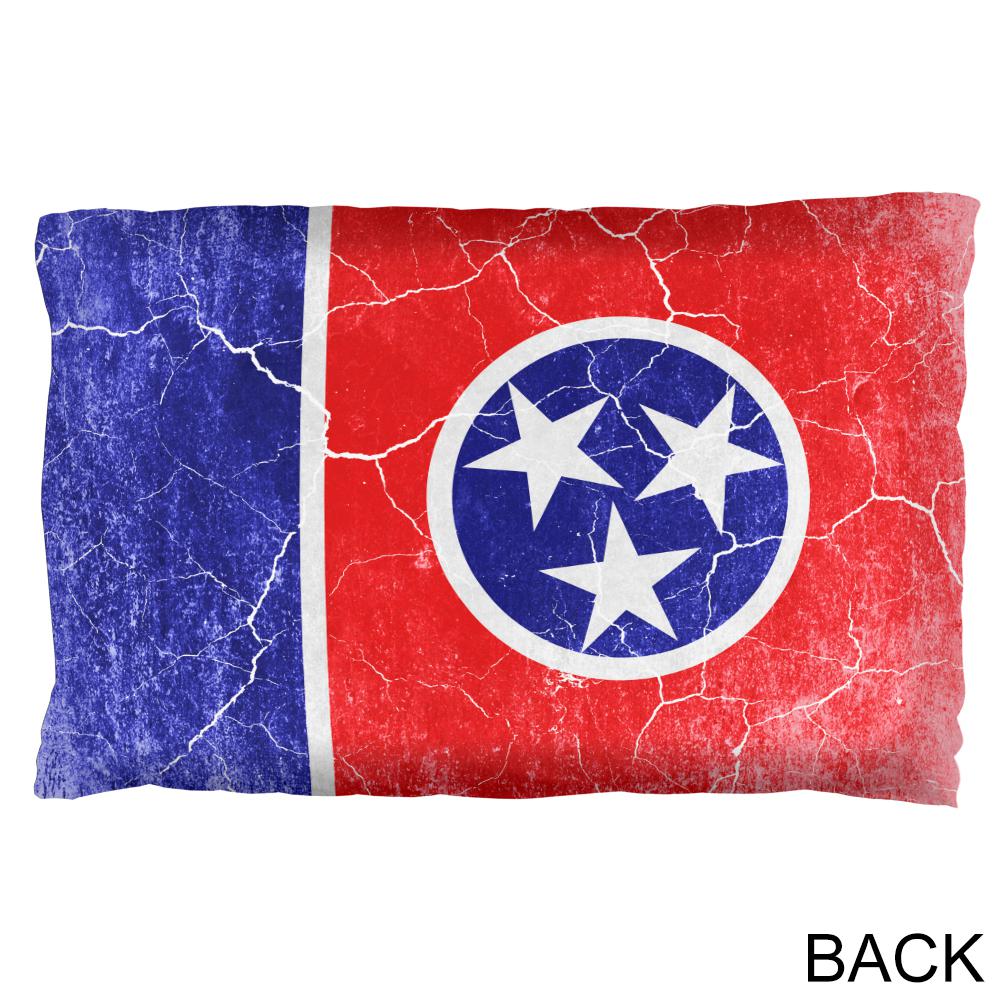 Tennessee Vintage Distressed State Flag Pillow Case – Old Glory
