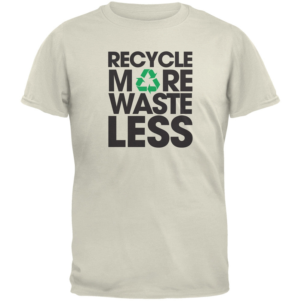 Earth Day - Recycle More Waste Less Natural Adult T-Shirt – Old Glory