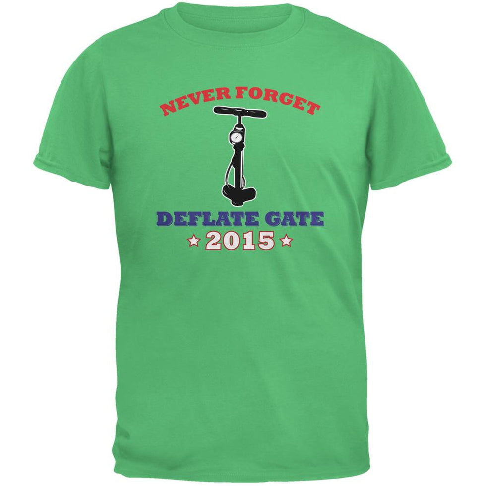 Deflate Gate 2015 Never Forget Irish Green Adult T-Shirt – Old Glory