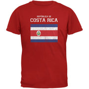 World Cup Distressed Flag Republica de Costa Rica Red Adult T-Shirt ...