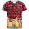 Halloween Flannel Handy Man Costume All Over Adult T-Shirt – Old Glory