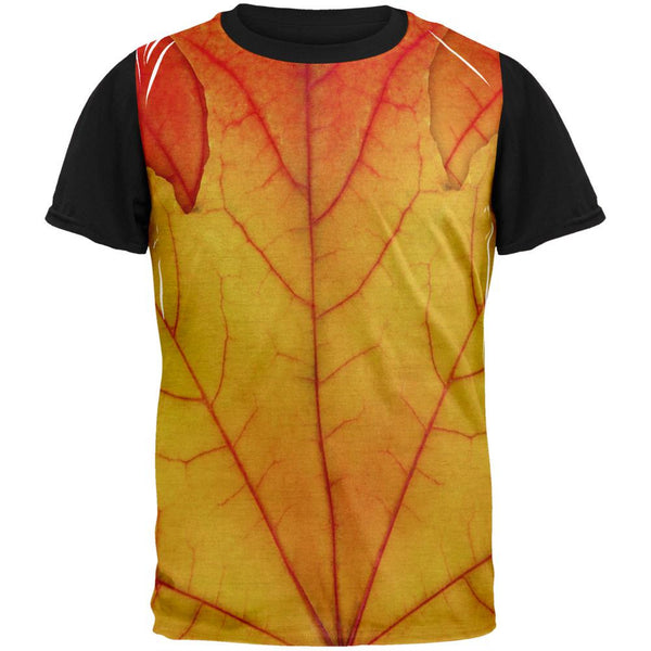 Halloween Autumn Fall Leaf Costume Adult Black Back T-Shirt – Old Glory