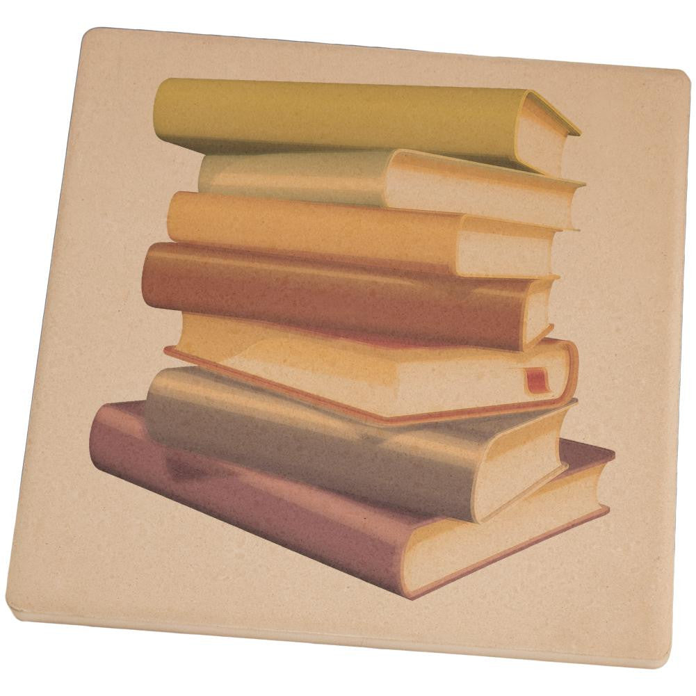 Book Collector Stack Square Sandstone Coaster – Old Glory