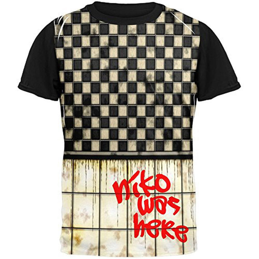 NIKO Was Here Graffiti Adult Black Back T-Shirt – Old Glory