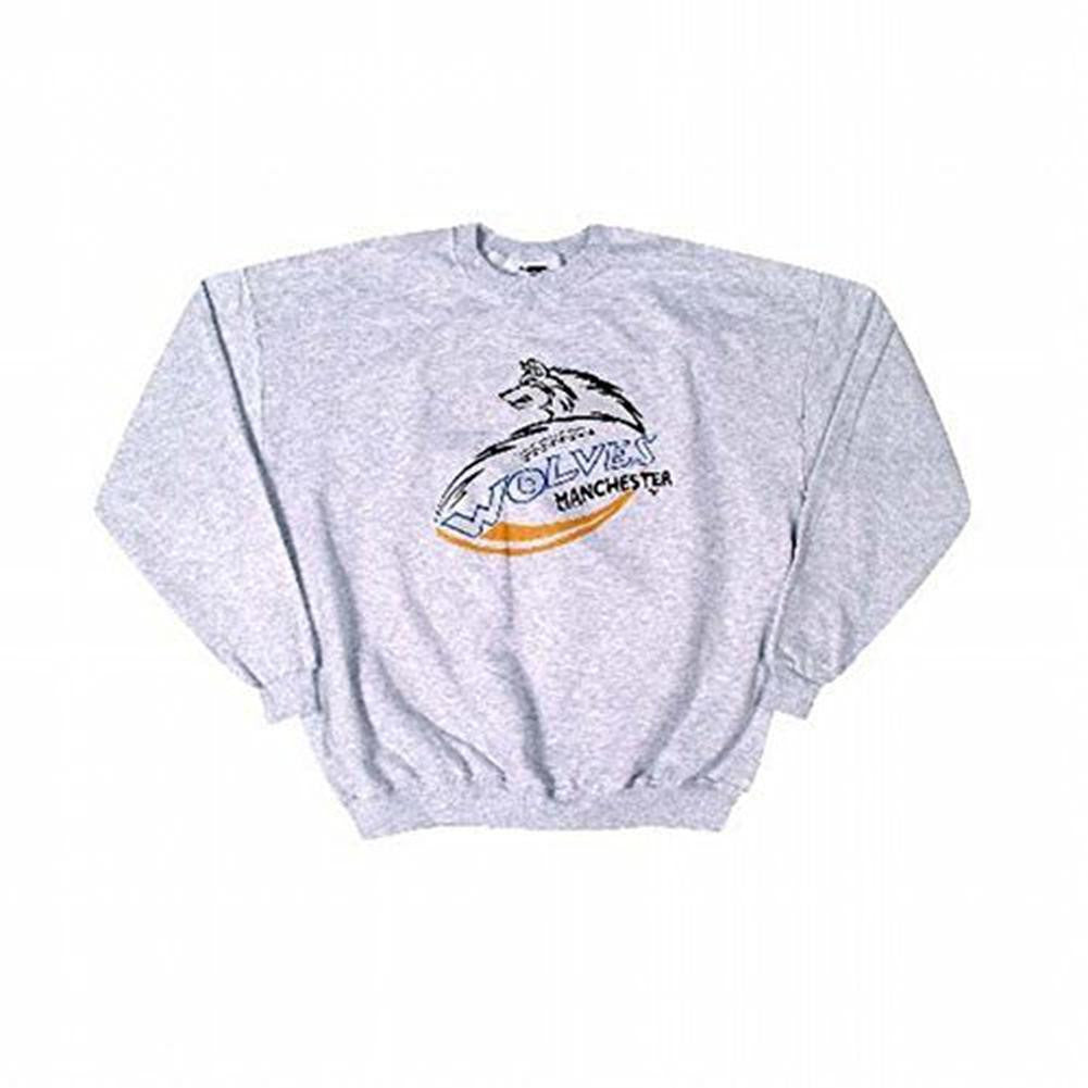 Manchester Wolves - Logo Heather Grey Adult Sweatshirt – Old Glory
