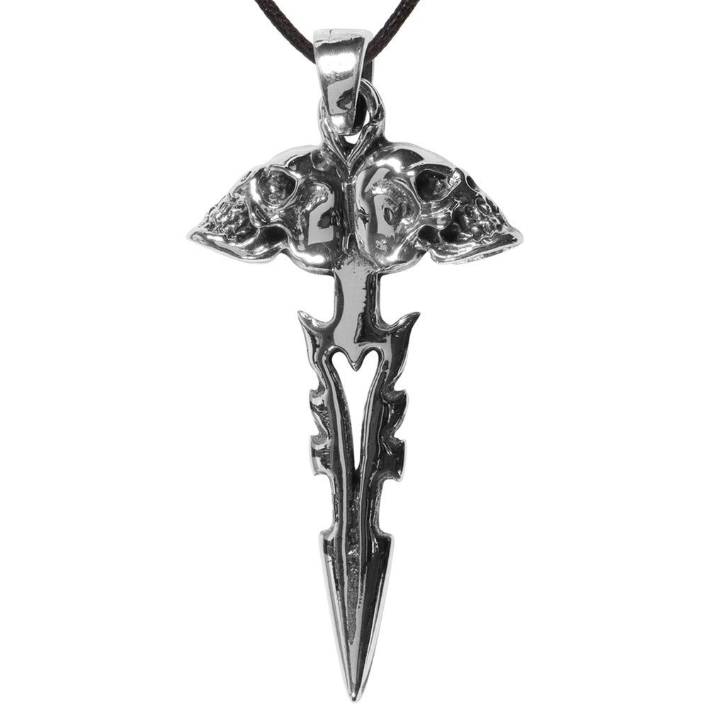 Dual Skull Sword Sterling Silver Pendant – Old Glory