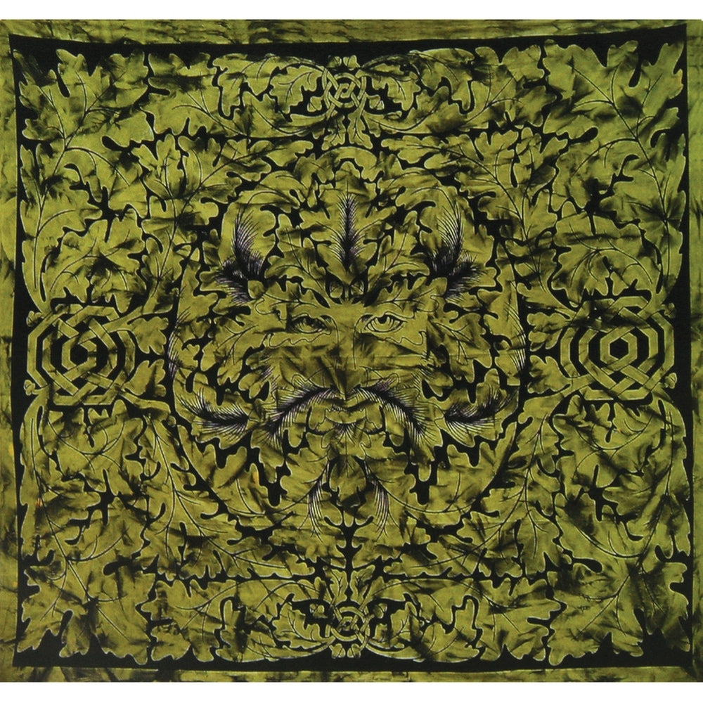 Celtic Knot Pagan Deity Green Man Tapestry – Old Glory