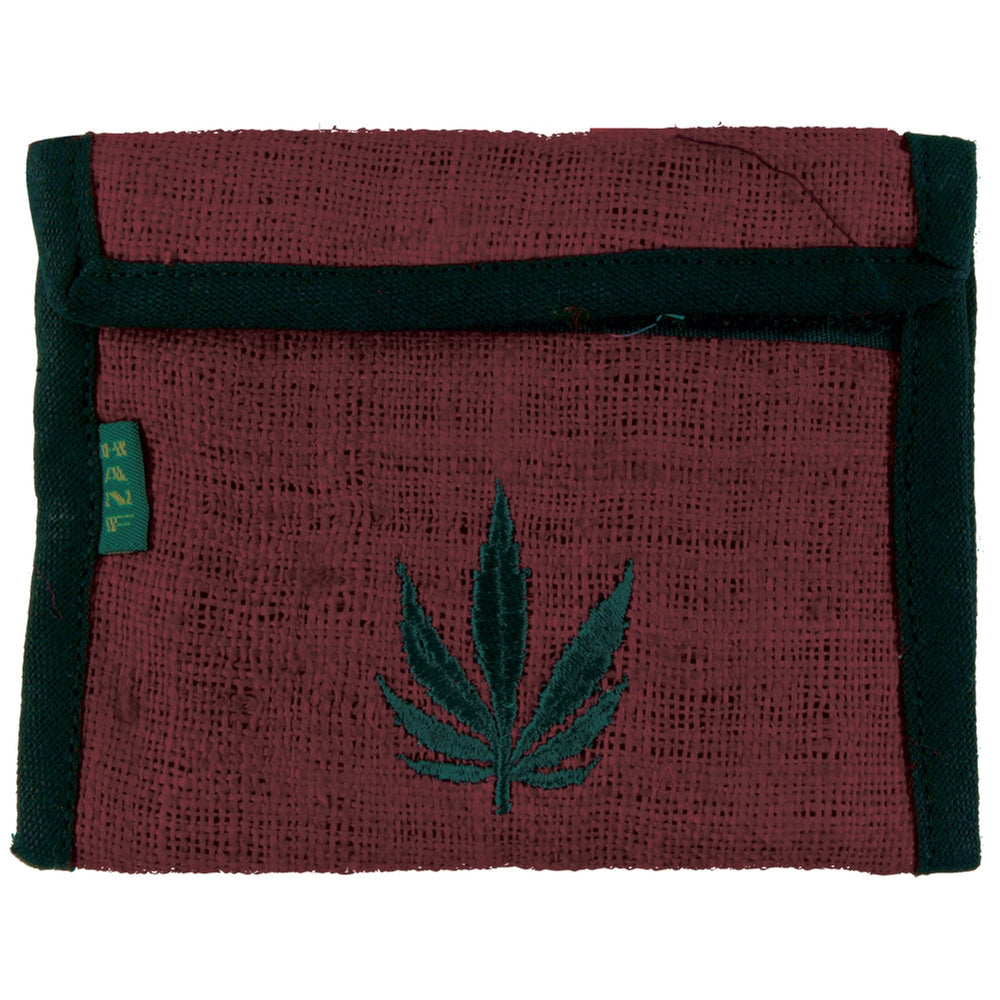 Pot Leaf Logo Burgundy Hemp Wallet – Old Glory