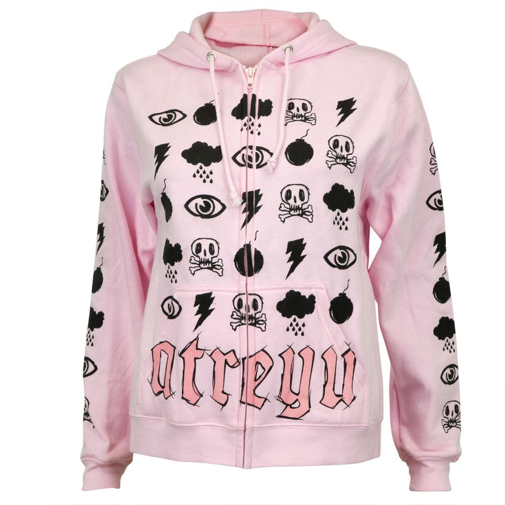 Women's Atreyu Icons & Symbols Zip-Front Hoodie | Old Glory Music ...