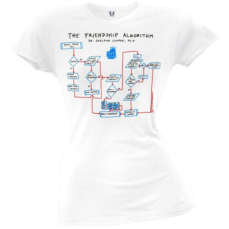 Big Bang Theory - Friendship Algorithm Juniors T-Shirt – Old Glory