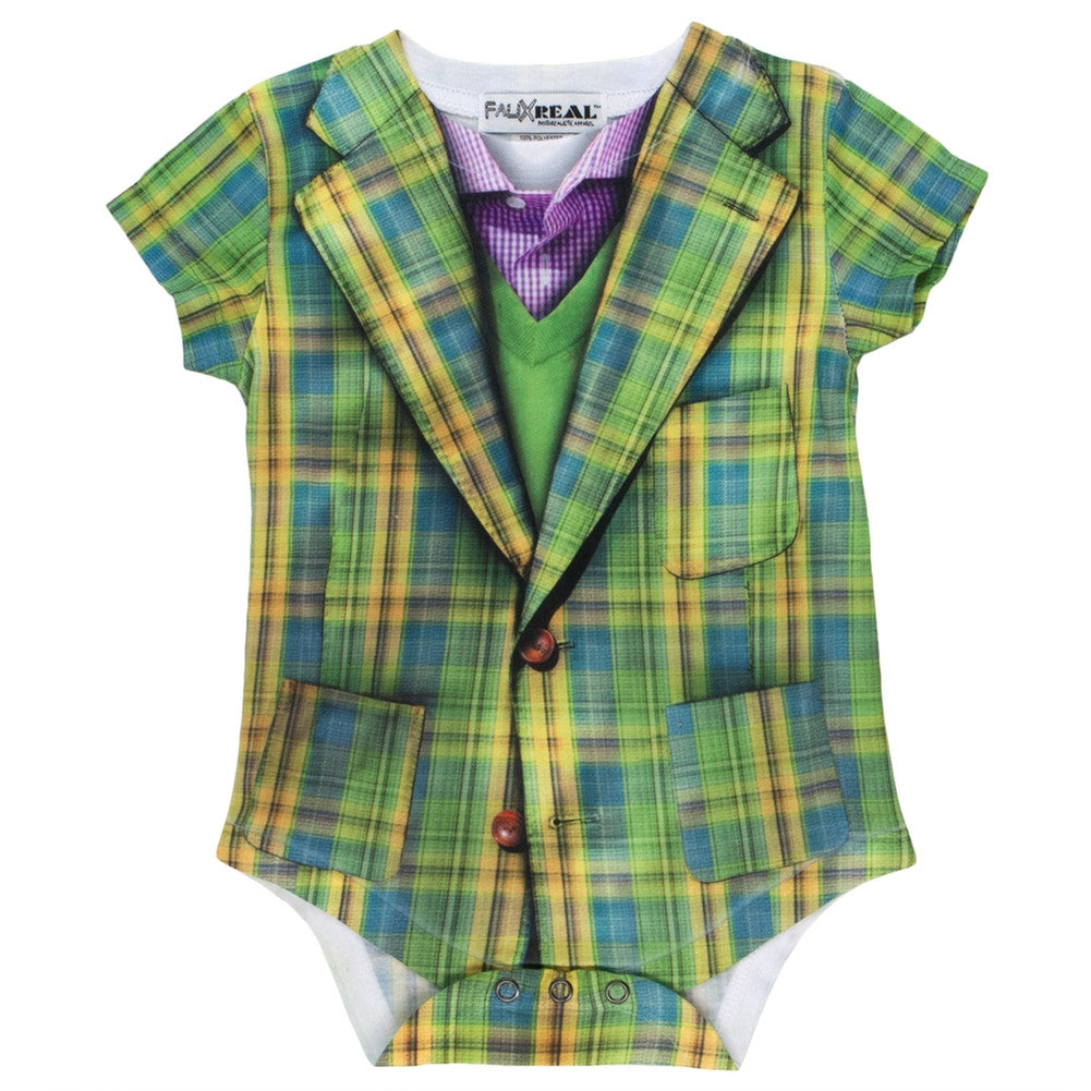 Faux Real - Plaid Suit Costume Baby One Piece – Old Glory