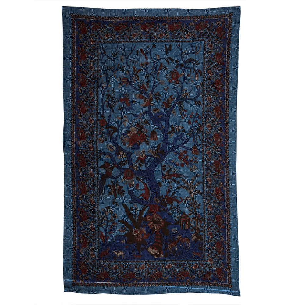 Tree Of Life Blue Psychedelic Tapestry – Old Glory
