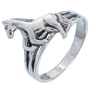 Horse Rearing Sterling Silver Ring – Old Glory